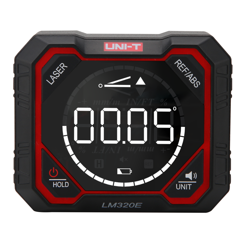LM320E Digital angle meter, laser, double-sided, inclinometer, rechargeable