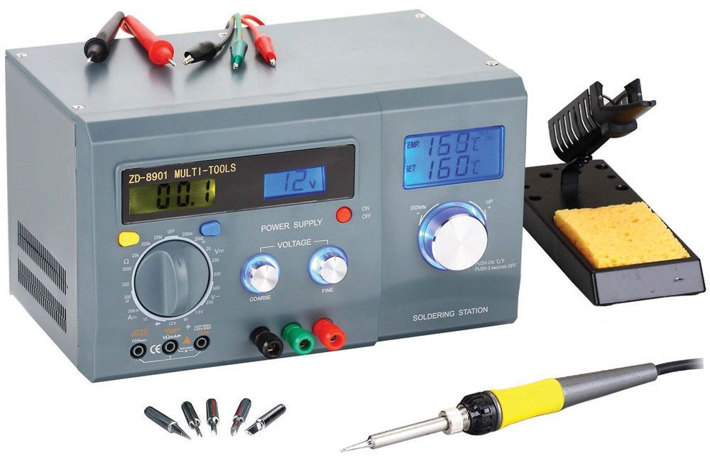 ZD-8901 3in1 soldering station, multimeter, lab power supply